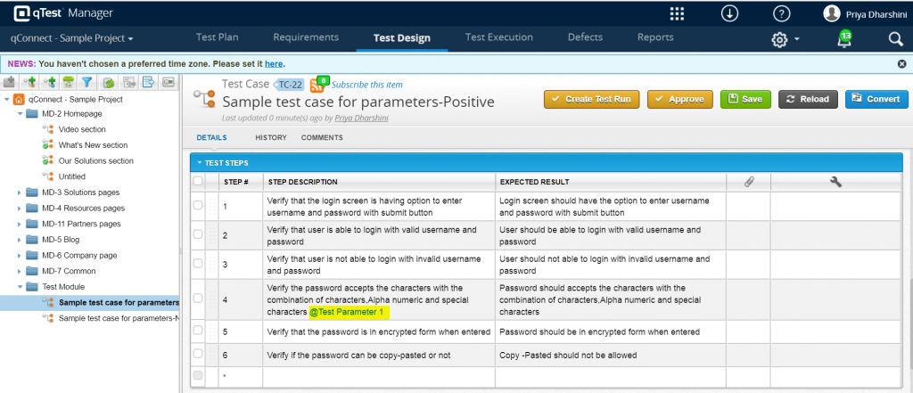 Creation Of Parameters And Datasets In Qtest Mst Solutions