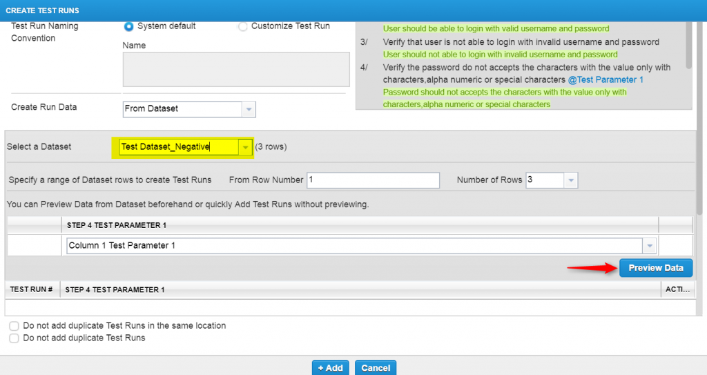 Creation Of Parameters And Datasets In Qtest Mst Solutions