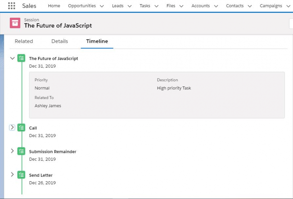 Lightning Experience Ui To Show Activities Mst Solutions