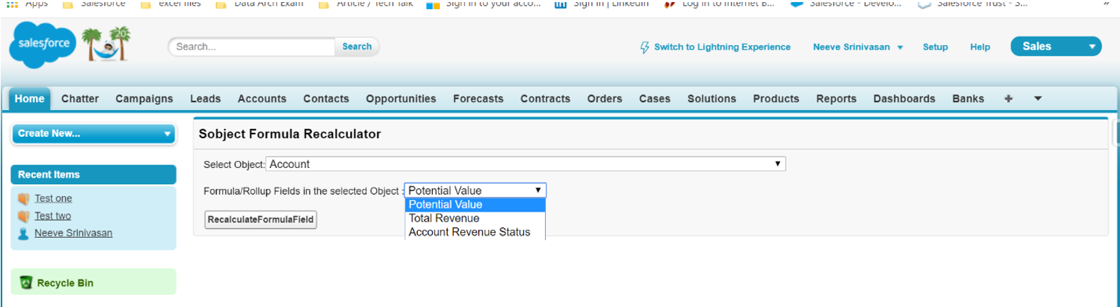 Recalculating Formula Fields In Apex Mst Solutions