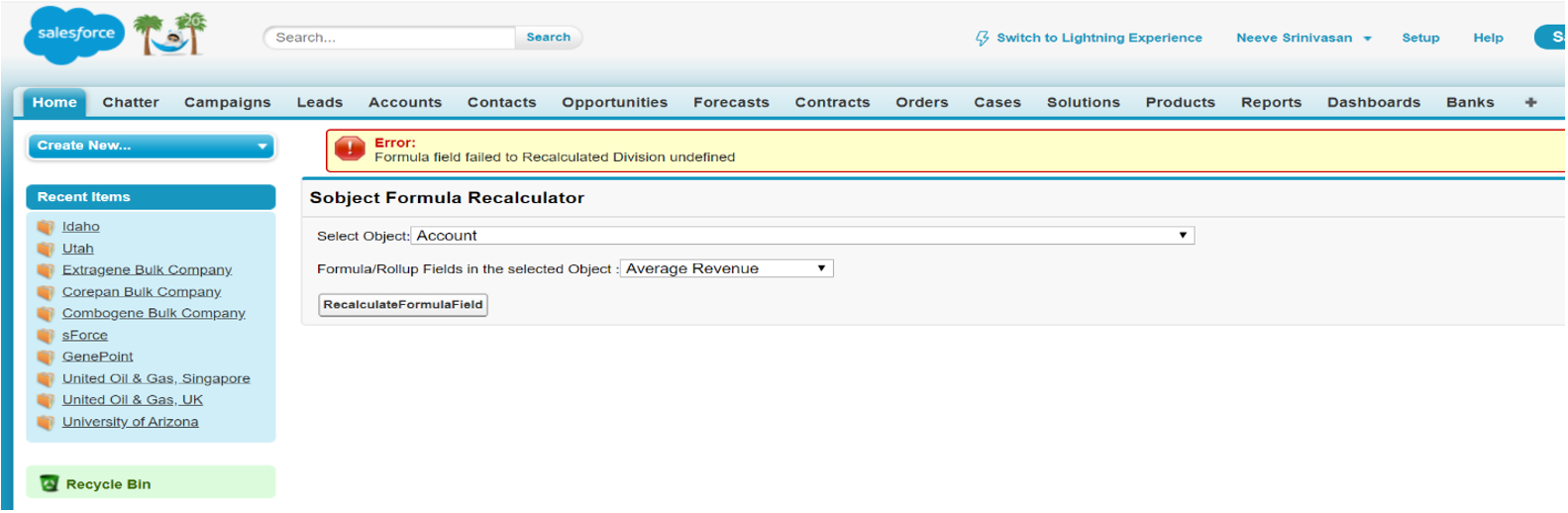 Recalculating Formula Fields In Apex Mst Solutions