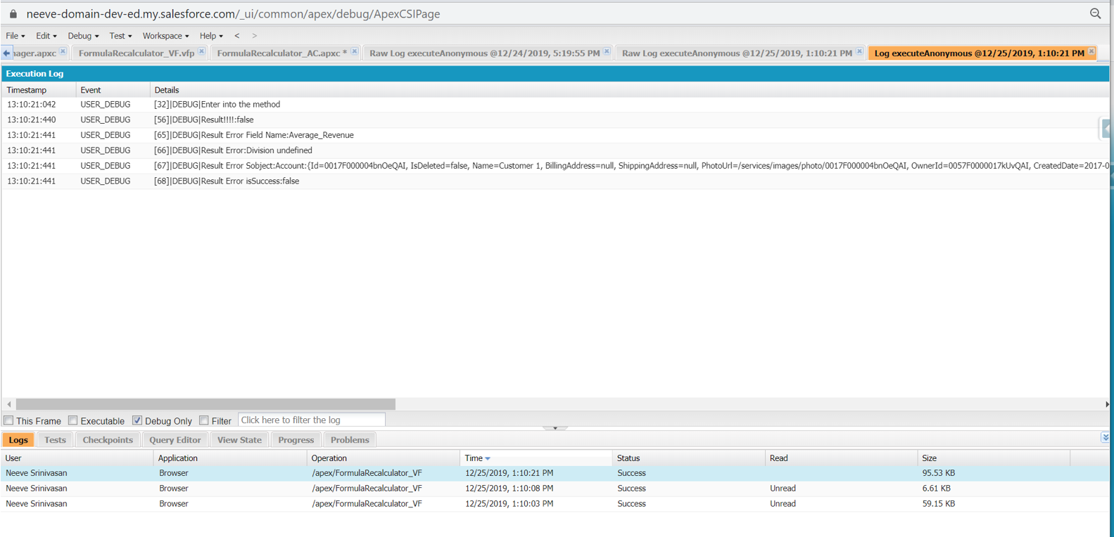 Recalculating Formula Fields In Apex Mst Solutions