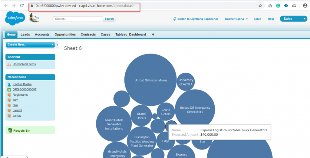 Tableau with Salesforce Integration