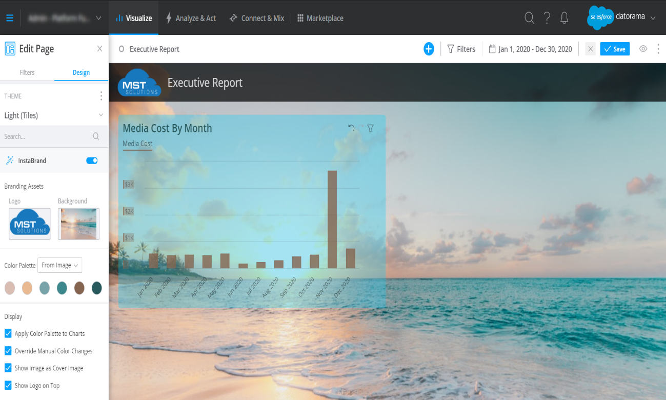 Creating and Customizing Dashboard Pages in Datorama | MST Solutions