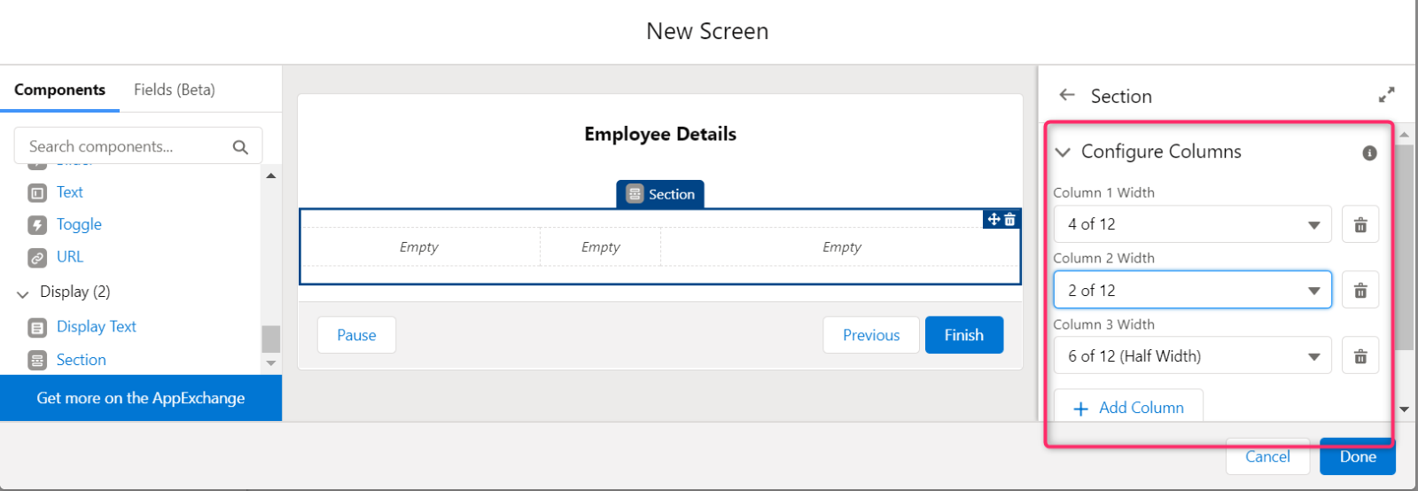 Multi-Column Screens Generation in Flow | MST Solutions