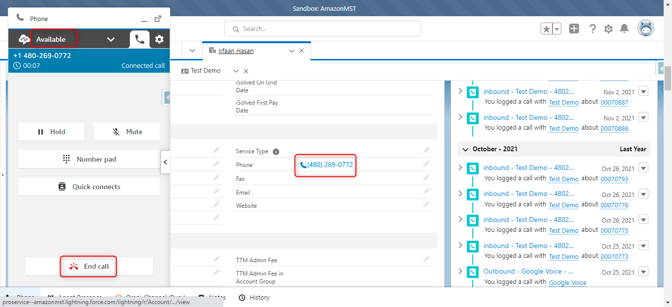 Amazon Connect Integration with Salesforce