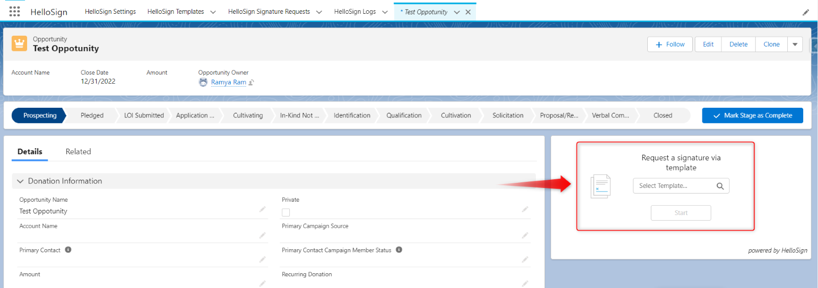 Integrating HelloSign with Salesforce